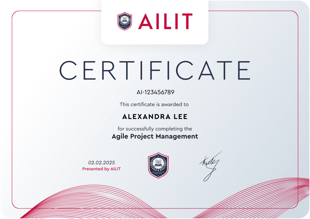 Agile Project Management Certification | AILIT 100% online
